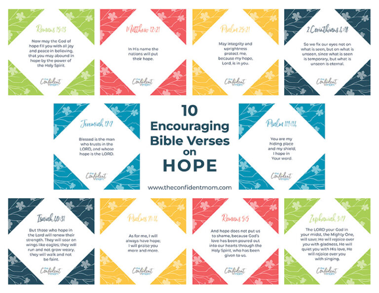 10 Encouraging Bible Verses on Hope | The Confident Mom